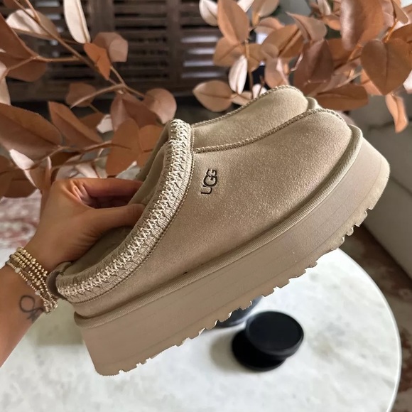 UGG | Shoes | Ugg Womens Tazz Platform Slipper Mustard Seed New | Poshmark